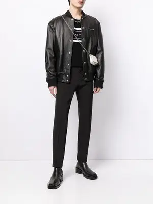 1017 Alyx 9sm Logo-print Pebbled Leather Jacket