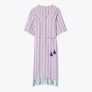 Tory Burch Striped Caftan Purple Stripe