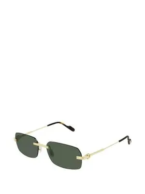 CARTIER Square Frame Sunglasses - Gold