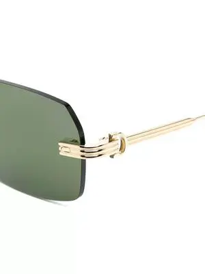 Cartier Rectangular-frame Sunglasses - Gold