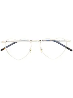 Saint Laurent Heart-frame Eyeglasses - Silver