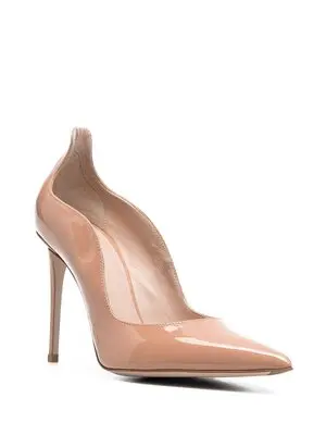 LE SILLA Wave-edge Patent Leather Pumps