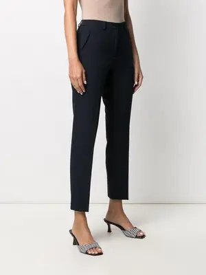 Seventy Cropped Slim-cut Trousers - Blue