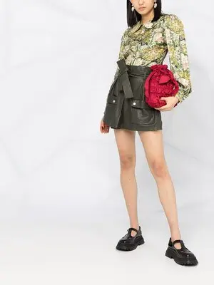 Red Valentino Tie-waist Flap-pocket Skort