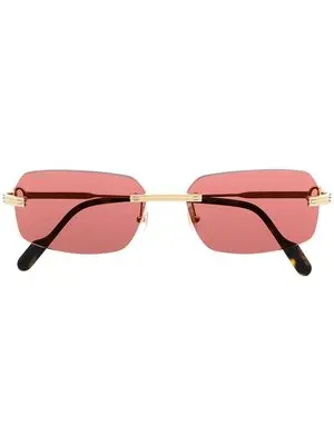 CARTIER Rimless Square-frame Sunglasses