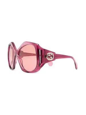 Gucci Oversized Angular Frame Sunglasses