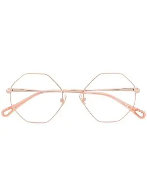 Chloé Octagonal Frame Glasses - Pink