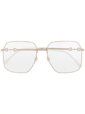 Gucci Square-frame Oversized Glasses - Gold