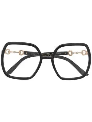 Gucci Horsebit Detail Glasses - Black
