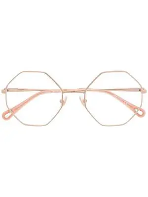 Chloé Octagonal Frame Glasses - Gold