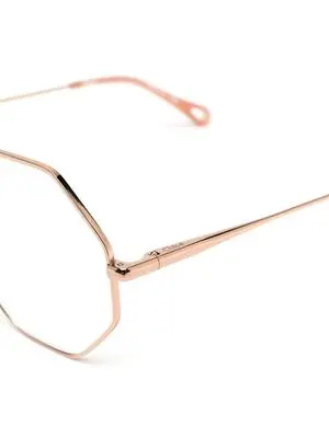 Chloé Octagonal Frame Glasses - Gold