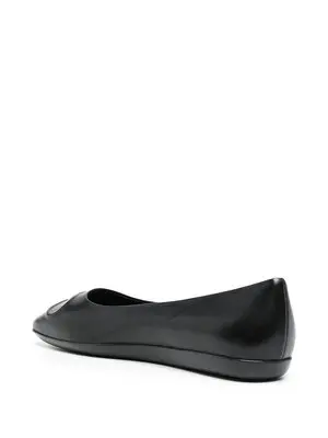 FERRAGAMO Gancini Embossed Ballerina Shoes