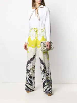 Valentino Garavani Floral-print Trousers - Yellow