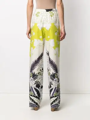 Valentino Garavani Floral-print Trousers - Yellow