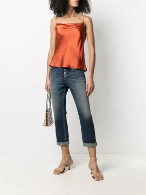 DONDUP Faded-effect Slim-fit Cropped Jeans - Blue