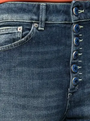 DONDUP Faded-effect Slim-fit Cropped Jeans - Blue