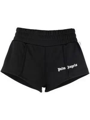 Palm Angels Logo-print Shorts - Black