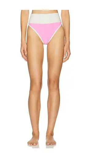 Beach Riot Emmy Bikini Bottom - Prism Pink Stripe