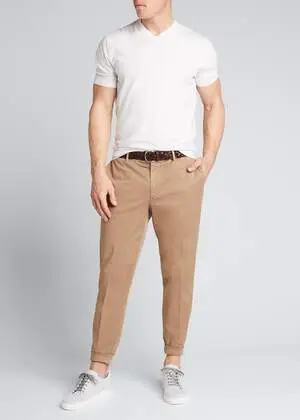 Brunello Cucinelli Basic-fit V-neck T-shirt Marble