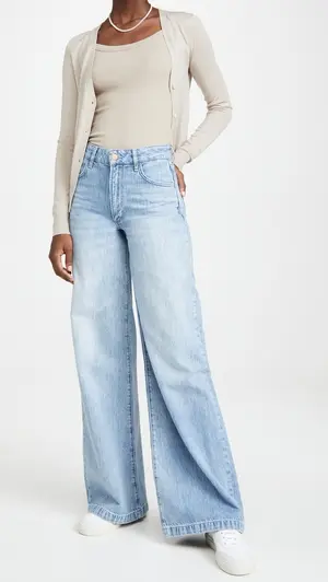 TRIARCHY High-rise Wide-leg Jeans