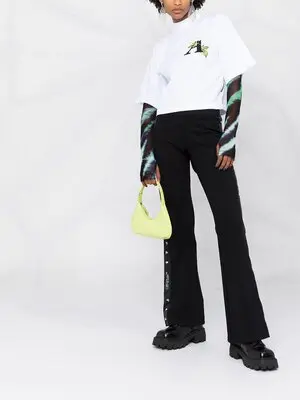 Palm Angels Daisy Logo Cropped T-shirt