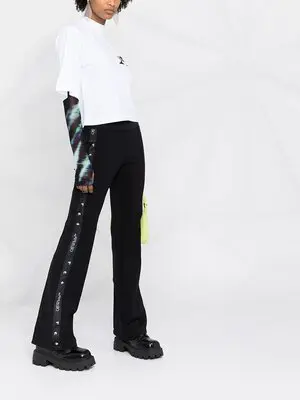 Palm Angels Daisy Logo Cropped T-shirt