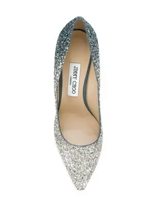 JIMMY CHOO Romy Glitter-effect Pumps