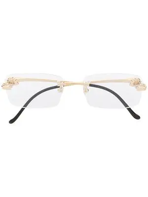 CARTIER Rectangle Frame Eyeglasses - Gold