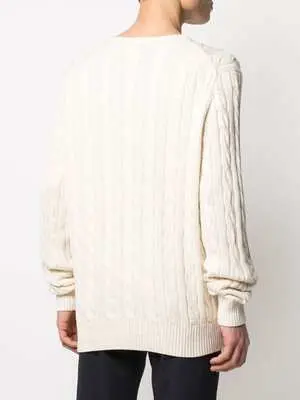 Polo Ralph Lauren Cream Cotton Cable Knit Sweater