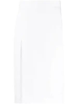 Dsquared2 High-waisted Skirt With Slit - White
