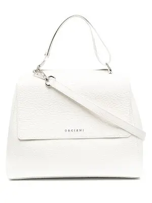 ORTIGNI Sveva Soft Leather Shoulder Bag - White