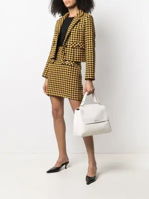 ORTIGNI Sveva Soft Leather Shoulder Bag - White