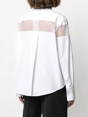 Valentino Garavani Sheer-panel Long-sleeve Shirt