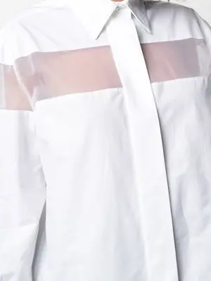 Valentino Garavani Sheer-panel Long-sleeve Shirt