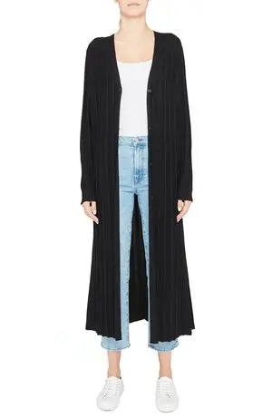 Theory Wide Rib Merino Wool Cardigan Duster