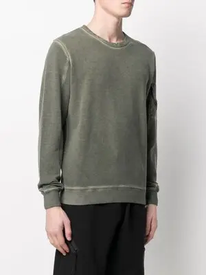 C.P. COMPANY Faded Effect Crewneck Weathirt