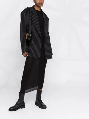 MAISON MARGIELA Ribbed-knit Sheer Midi Dress
