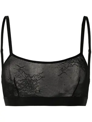 Karl Lagerfeld Lace Bandeau Bralette - Black