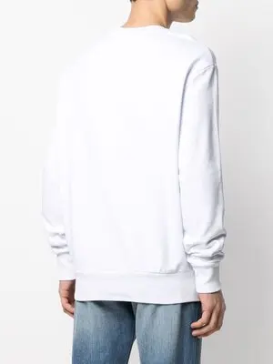 DIESEL® Cotton Sweatshirt With Embroidered Logo