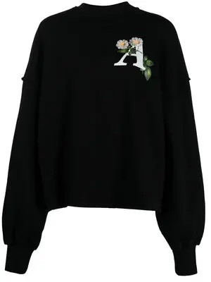 Palm Angels Daisy Logo Cotton Sweatshirt