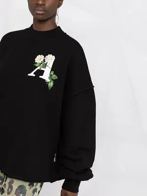 Palm Angels Daisy Logo Cotton Sweatshirt