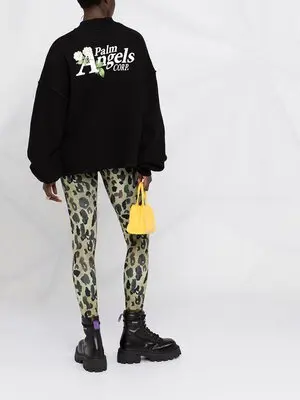 Palm Angels Daisy Logo Cotton Sweatshirt