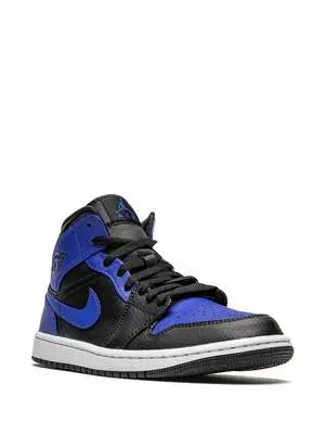 JORDAN Air 1 Mid Hyper Royal Sneakers - Black