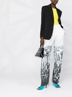 Off-White Botanical Print Trousers