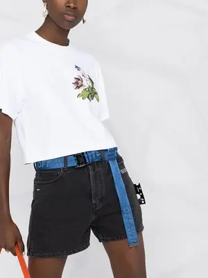 Off-White Botanical Arrows Cropped T-shirt