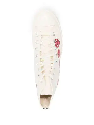 CONVERSE X COMME DES GARONS PLAY Chuck 70 Hi Multi Hearts Sneakers - Neutrals