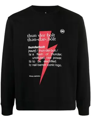 Neil Barrett Thunderbolt Print Sweatshirt