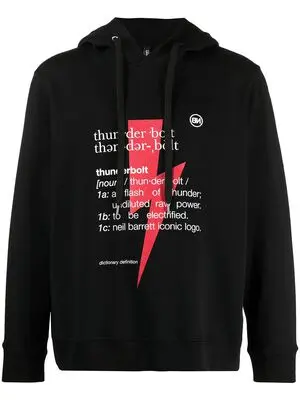 Neil Barrett Thunderbolt Print Hoodie