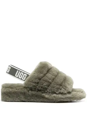 UGG Fluff Yeah Slingback Slides - Green