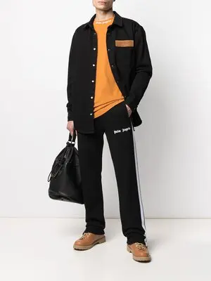 Palm Angels Fleece Track Pants - Black